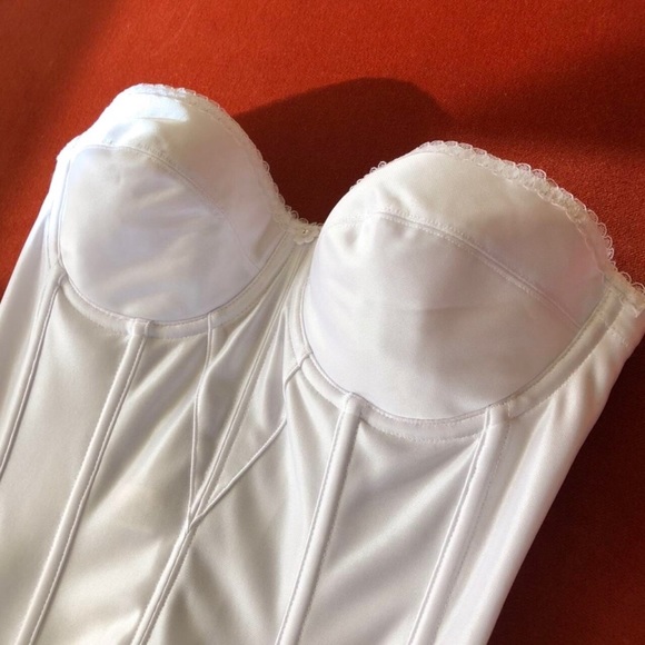 Dominique | Intimates & Sleepwear | Nwt White Satin Bustier Corset By ...